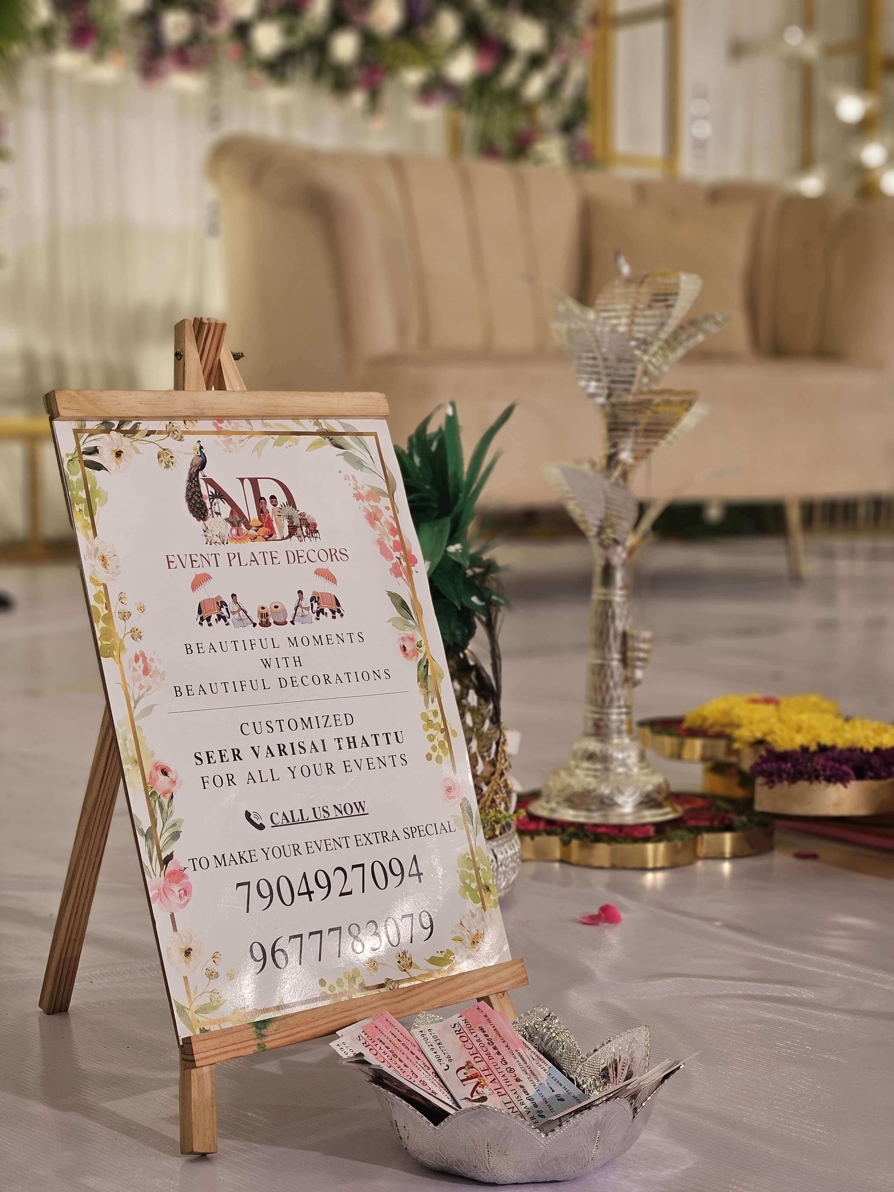ND Event Plate Decors | Premium Seer Varisai Thattu Decoration in Chennai